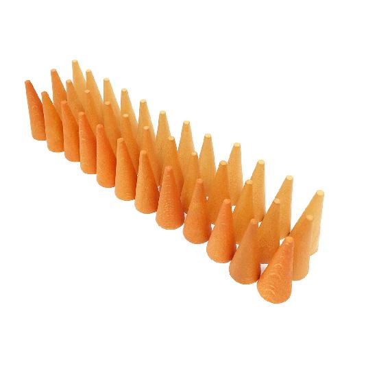 Wood Mandala Cones - 36pc (oranges) – The Baby Footprint