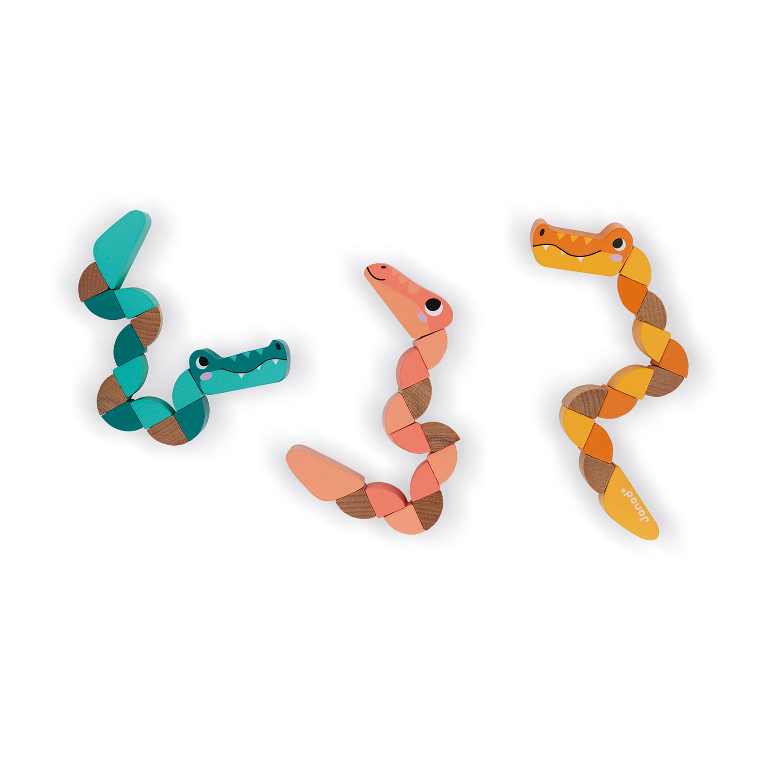 Janod Pocket Articulated Snake and Crocodile – The Baby Footprint