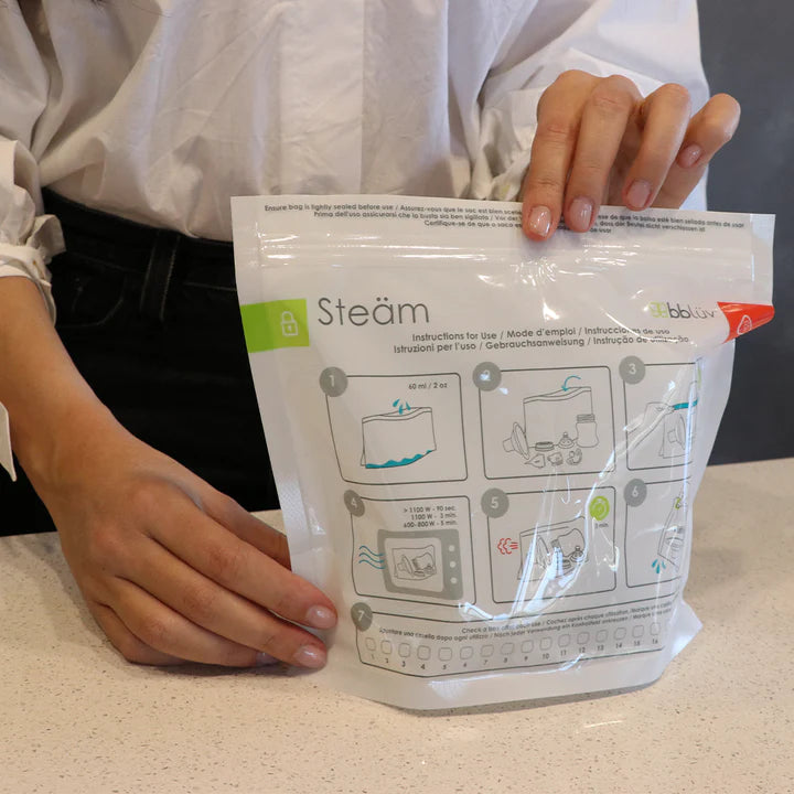 bbluv Steam - Microwave Quick-Steam Sterilizer Bags – The Baby Footprint
